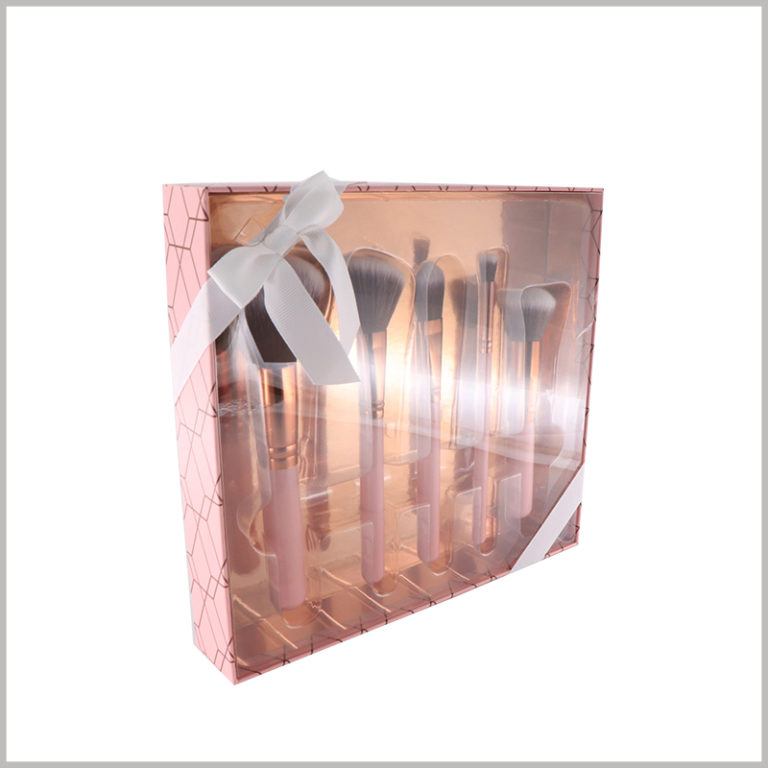 5 sticks makeup brushes gift packaging boxes with windows