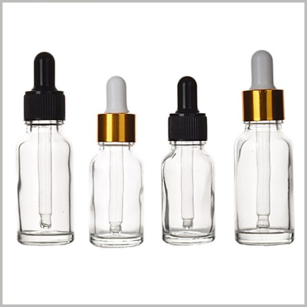 Clear Essential Oils Glass Bottles with Eye Droppers