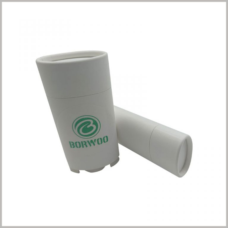 Oval paper tube deodorant packaging with twist up