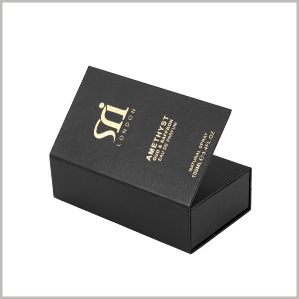 Black small cardboard packaging for 100ml perfume spray boxes