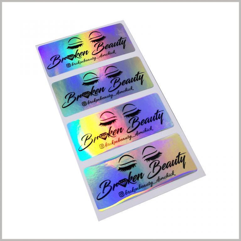 Hologram labels for eyelash packaging | Cosmetic labels