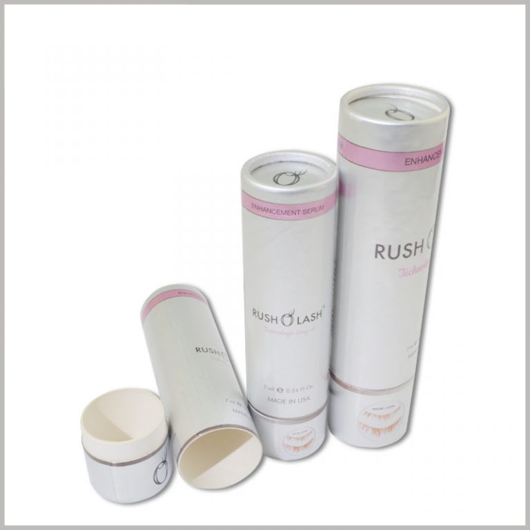 Small round boxes for rush lash oil packaging | Essential oil boxes