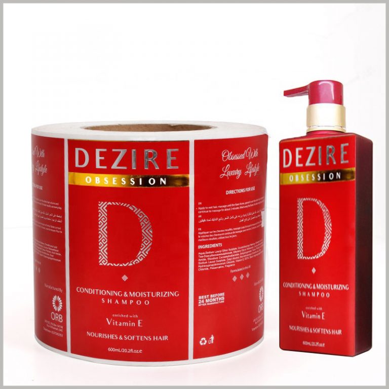 Custom waterproof labels for shampoo bottles | Labels wholesale