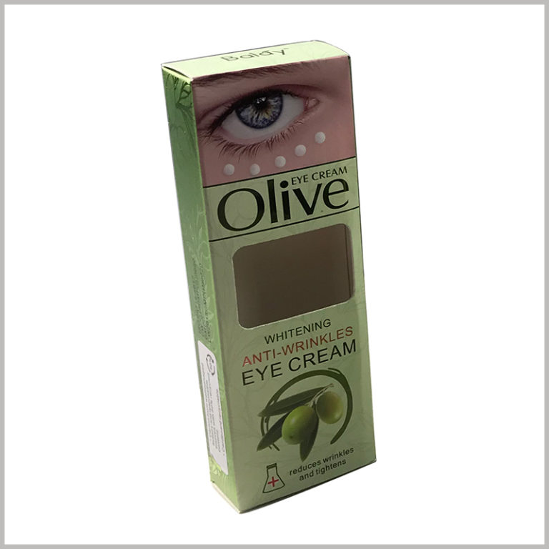 Whitening eye cream packaging boxes with windows
